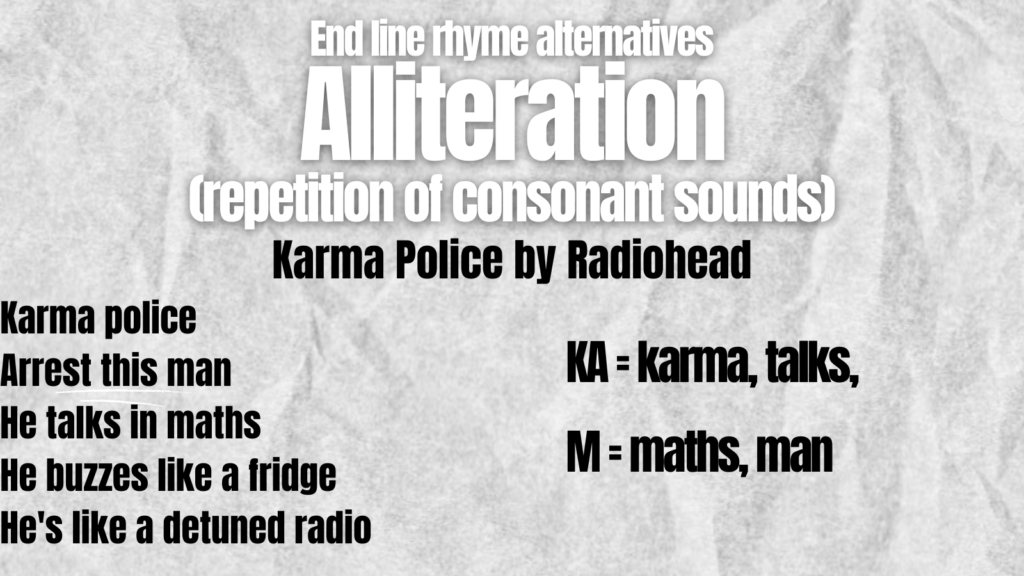 How to write a song that doesn't rhyme - songwriters chop shop